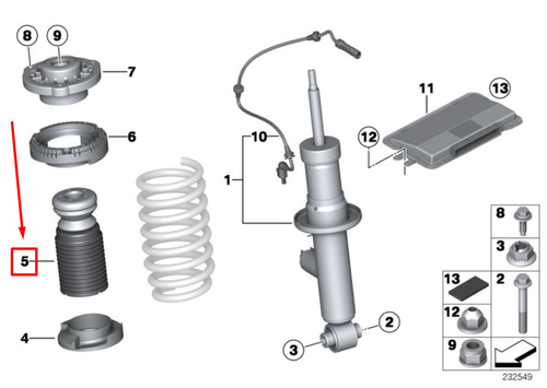 BMW X4 F26 Rear Auxiliary Shock Absorber 6787189 33536787189 | eBay