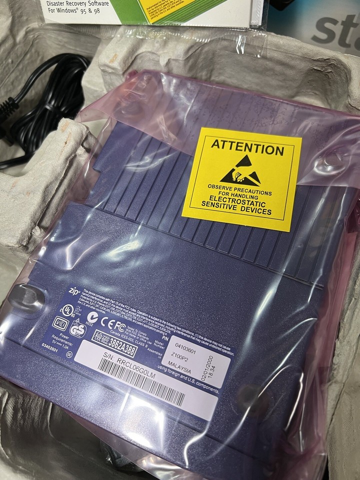 Iomega Zip 100 Parallel External Drive 100MB Sealed NIB MAC PC | eBay