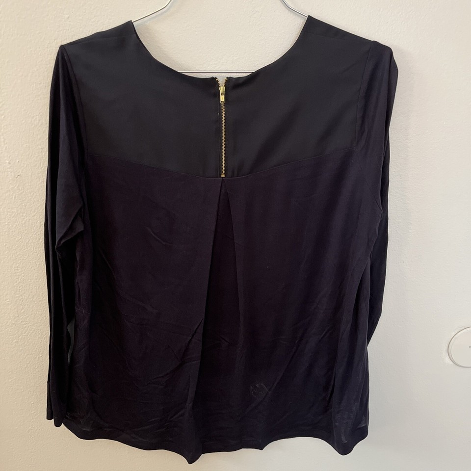 Nic & Zoe Women’s Quarter Zip Dress Shirt Black PL | eBay