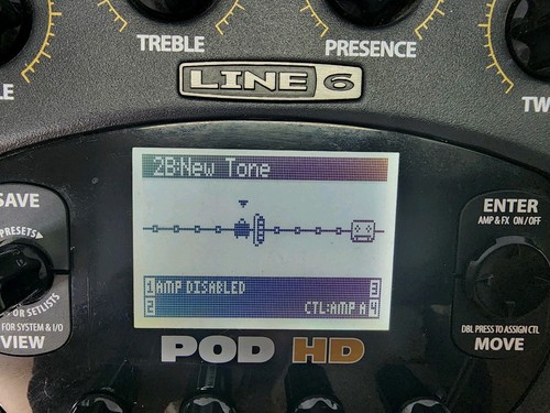 Line 6 POD HD Desktop Guitar Multi-Effect Processor, 22 Amp Models, 100 ...