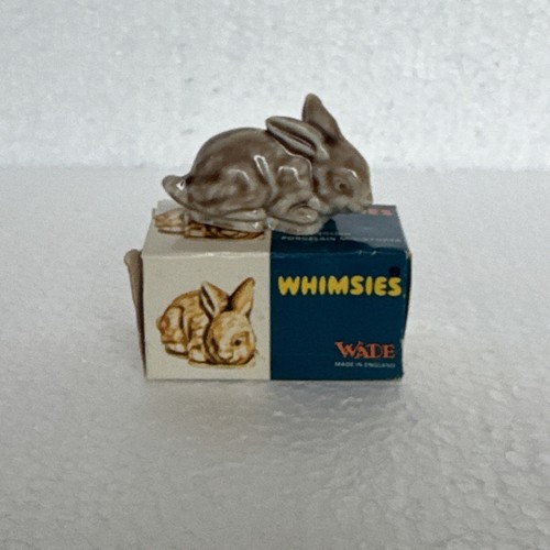 Vintage Wade Whimsies Miniature Bunny Figurine Rabbit England #2 With ...