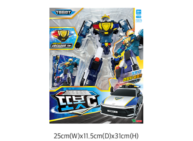 TOBOT TOBOT C Hyundai Car Sonata Police Car Transformer Robot Action ...