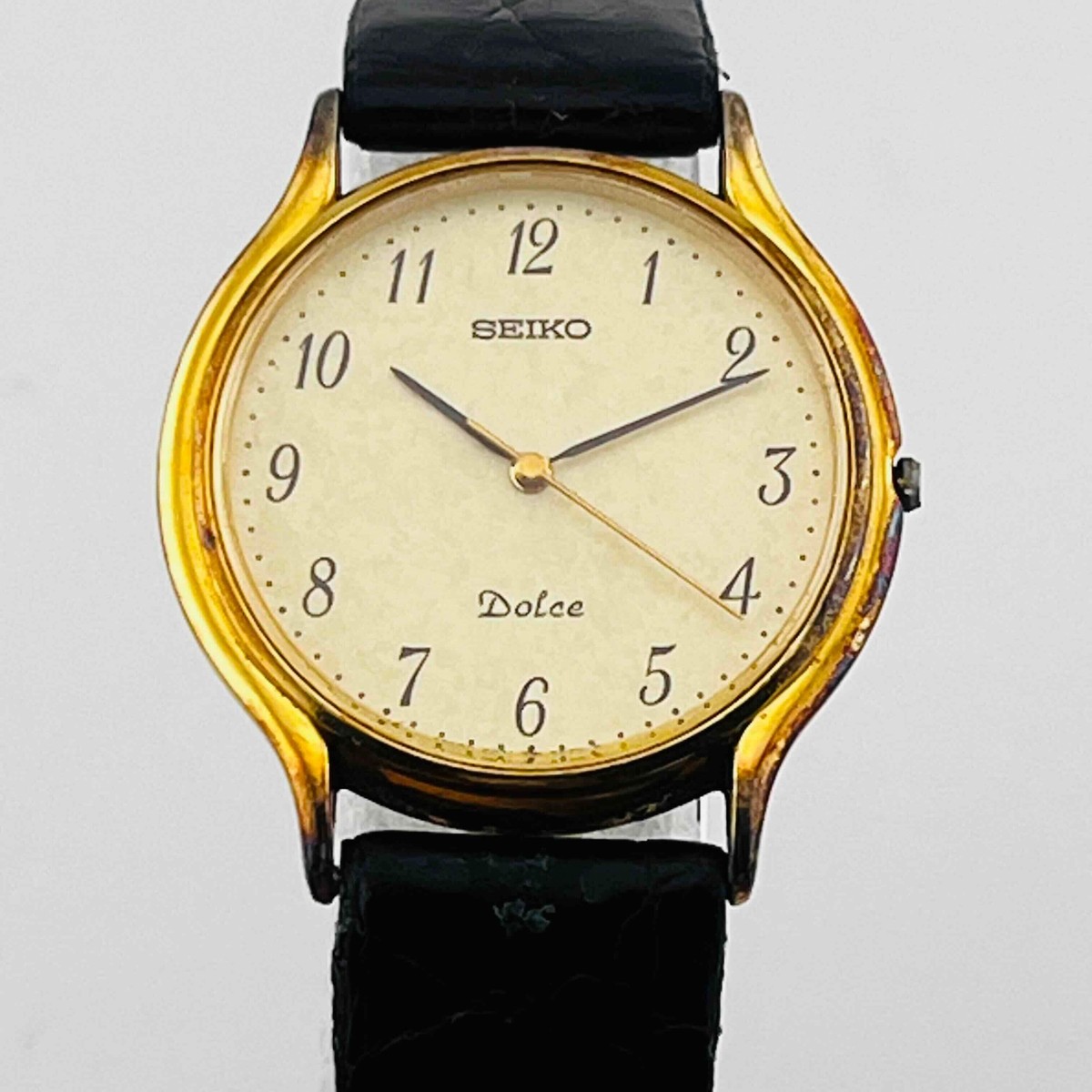 SEIKO Dolce 8N41-6010 Quartz Analog Dark Brown Belt Damaged SEIKO Dolce 8N41-6010 Quartz Analog Dark Brown Belt Damaged