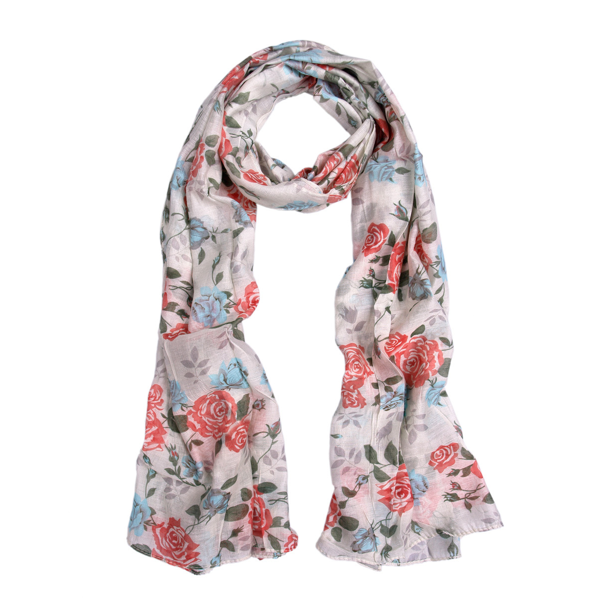 Elegant Roses Print Floral Scarf -Different Colors Available | eBay