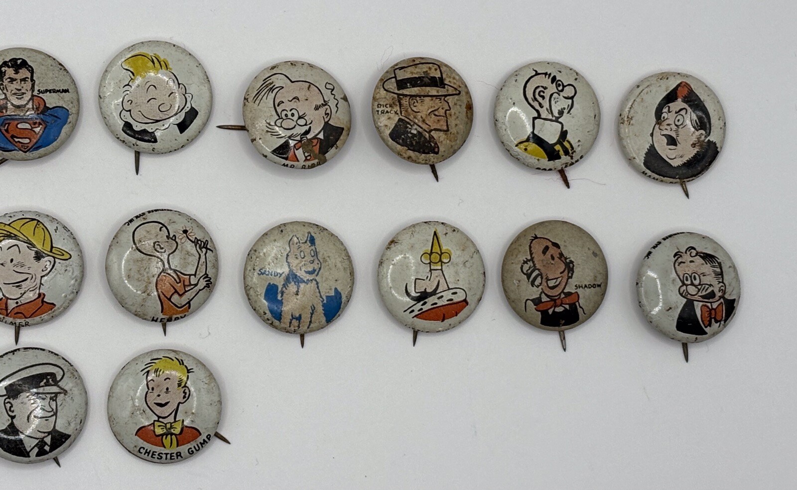 Lot Of (22) Vintage Comic Kellogg’s PEP Pinback Button 1940s Superman ...