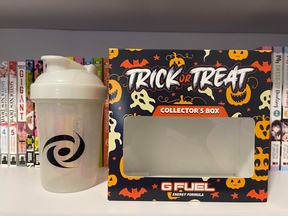 Collection of GFuel Shaker Cups / Collector Boxes / Stickers (See ...