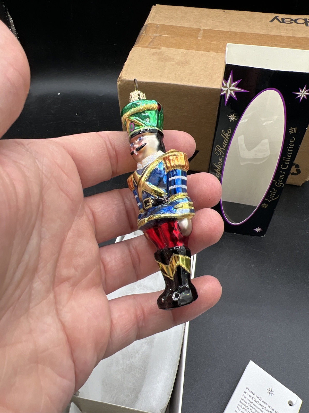 Christopher Radko Little Gem’s Collection Nutcracker Gem Ornament Blue ...