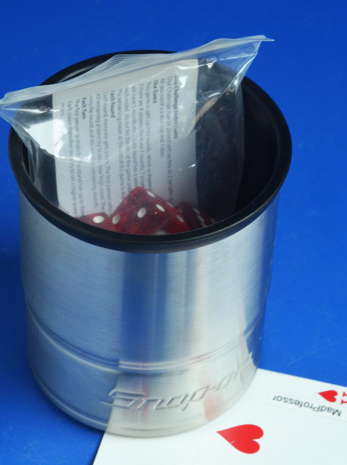 Snap-on tools Stainless Socket Wrench Bar Dice Cup Game +5 Snap-on logo ...