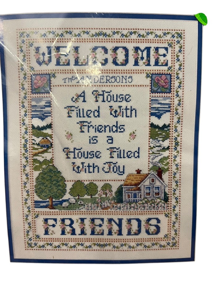 Design Works #9861 Welcome Friends Counted Cross Stitch Kit NIP 11x14 ...