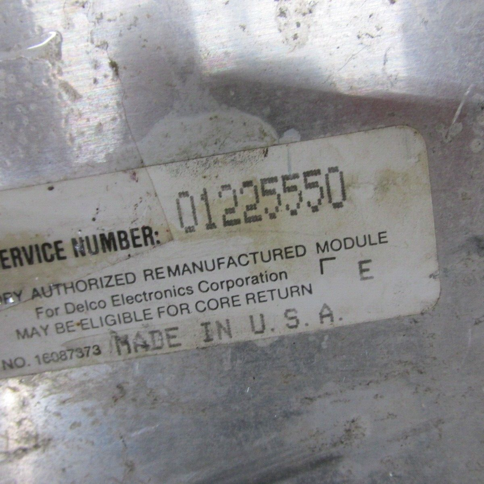 82 1982 CORVETTE 350 CROSSFIRE ECM ENGINE COMPUTER **SOLD FOR PARTS OR ...