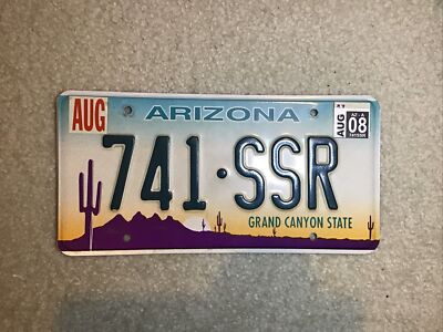 2008 ARIZONA LICENSE PLATE, GRAN CANYON STATE, ARIZONA DESERT EMBOSSED ...