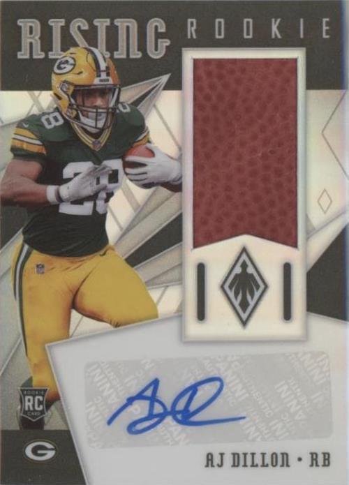 2020 Panini Phoenix - Rising Rookie Material Signature AJ Dillon #RR-AD ...