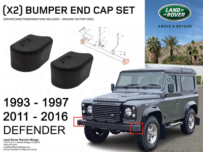 GENUINE FACTORY OEM LAND ROVER FRONT BUMPER END CAP DEFENDER (DPT100070 ...