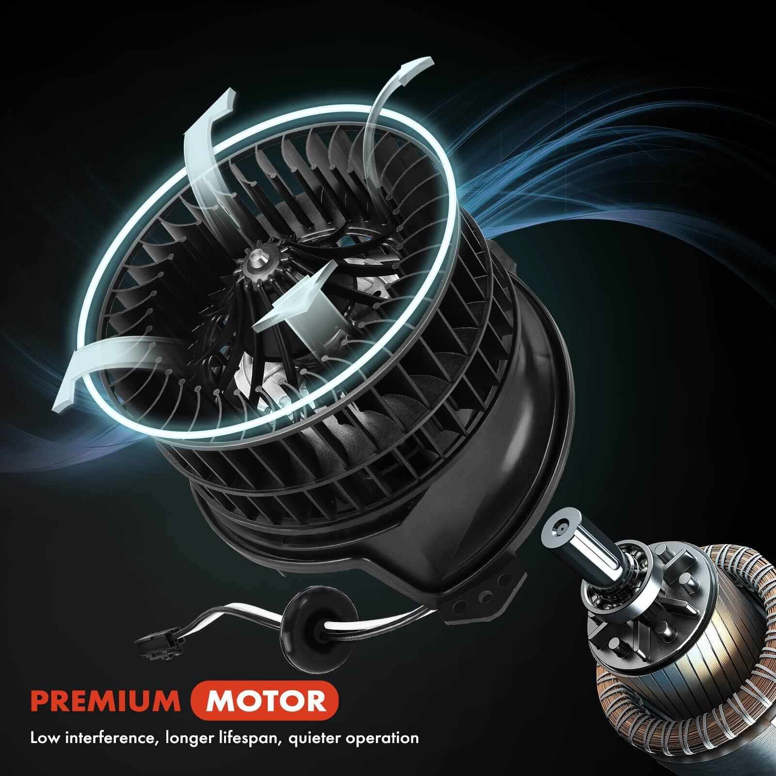 Front Heater Blower Motor w/ Fan Cage for Ford Ranger 1995 1996 1997 ...