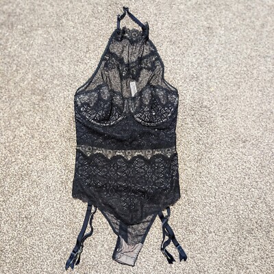 Victoria's Secret Basque Bodysuit with Suspender Straps - Size 32B ...