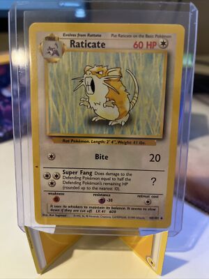 Pokémon TCG Raticate Base Set 40/102 Regular Unlimited Uncommon HP | eBay