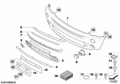 MINI Genuine Trim Strip Chrome Replacement Fits R52 R50 R53 51117032900 ...