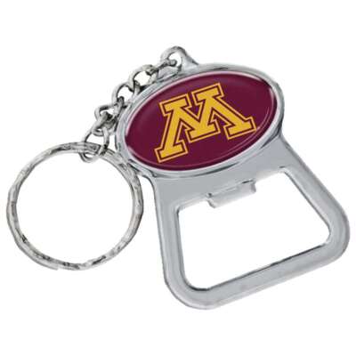 Minnesota Golden Gophers Metal Key Chain And Bottle Opener W/domed ...