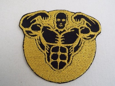 Gold Muscle Man Bodybuilder 4" Embroidery Iron-on Patch (E22) | eBay