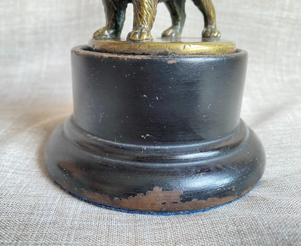 Antique c1920s Mounted Fine Heavy Bronze Scottie Dog Car Radiator Cap ...