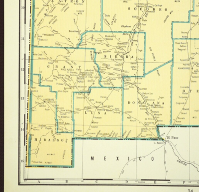 Antique Map New Mexico Albuquerque Albuquerque Topographic Map Poster