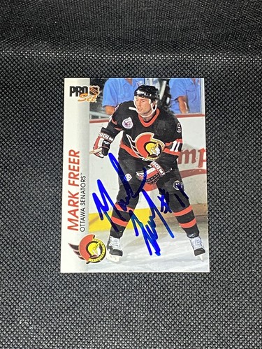 Mark Freer 1992-93 Pro Set #127 Ottawa Senators Signed Auto Autographed ...