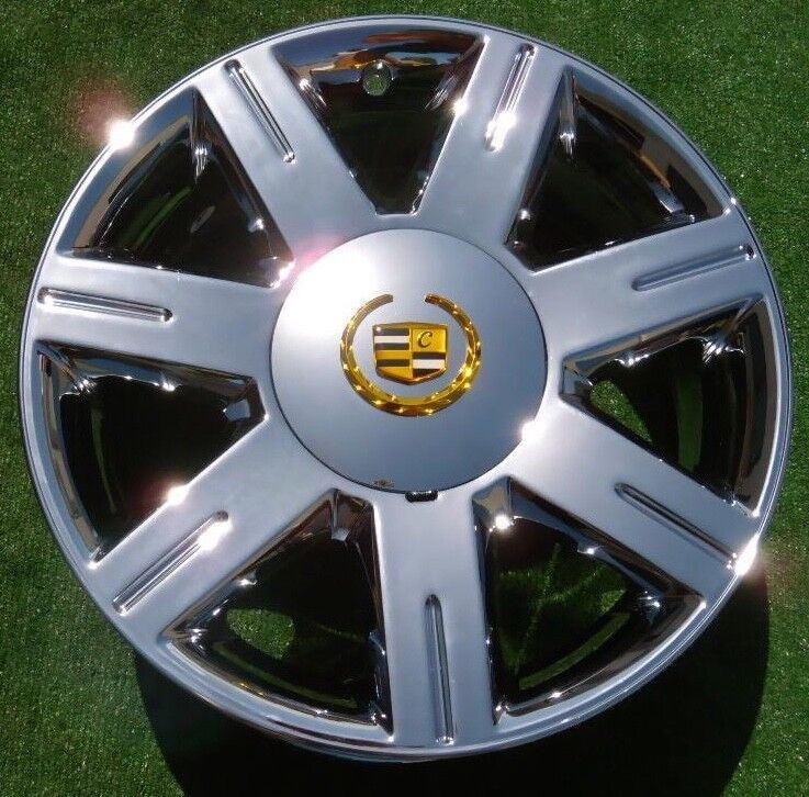 Chrome Gold Center Cap fits OEM Cadillac Deville Eldorado SLS DTS DHS ...