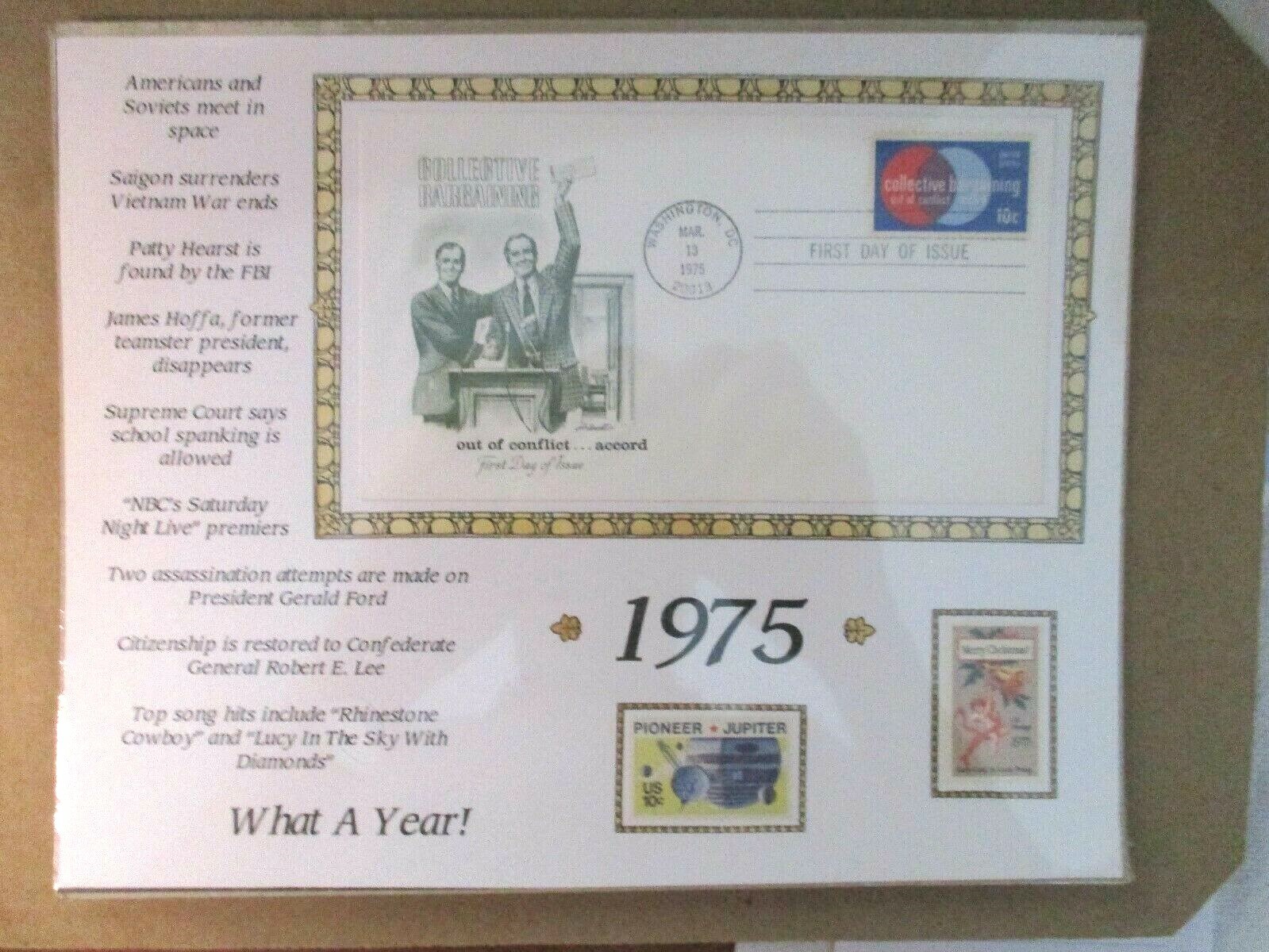 Happy Birthday What happened 1975 year postage stamps First Day cover ...
