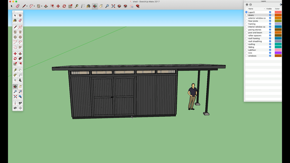 Modern Shed Plans - 8x20 - 55 Page Step-by-Step DIY Build Guide ...