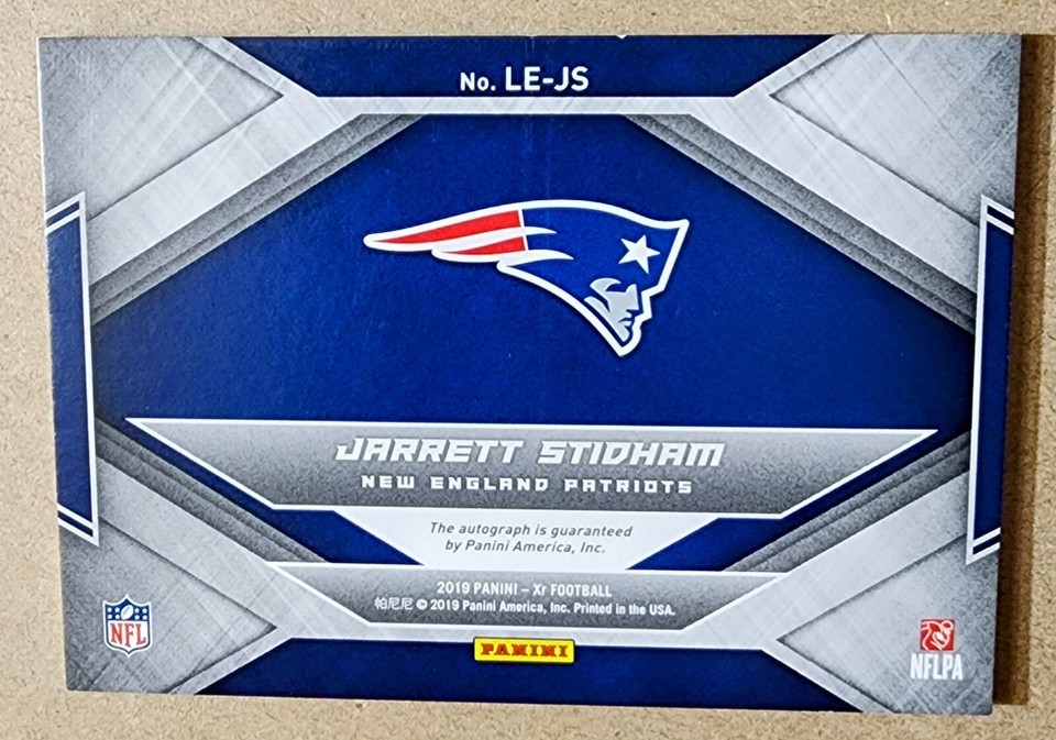 2019 XR Luminous Endorsements Blue 21/49 Jarrett Stidham ON CARD Blue ...