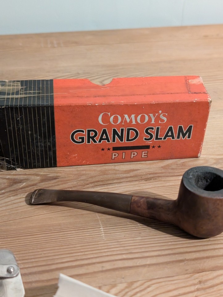Vintage Smoking Pipe In A Comoy Grand Slam Pipe Box With Receipt | eBay UK