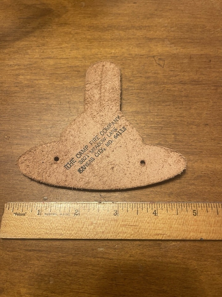 Kansas City Area Leather Handmade Campmaster Hat Button Boy Scouts Camp ...