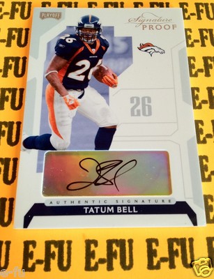 2006 Playoff Signature Proof TATUM BELL Oklahoma State Sooners Broncos ...