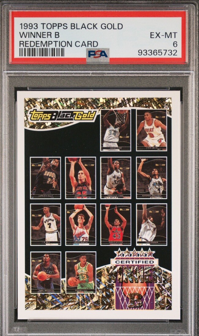 1993 Topps Black Gold O’Neil/Webber/Haraway Winner B PSA 6 Basketball ...