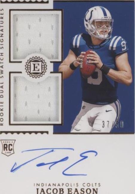 2020 Panini Encased - Rookie Dual Swatch Signatures Jacob Eason #RSS-JE ...