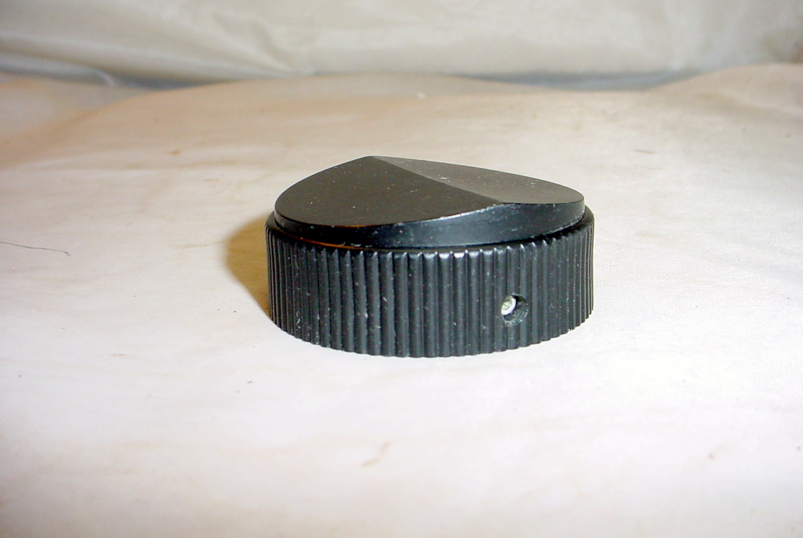 Vintage 2 1/4"" Radio Ham Equipment Black Thick Plastic Beveled Knob ...
