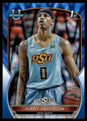 2022-23 Bowman Chrome University Avery Anderson Blue Raywave 034/199 #60 | eBay