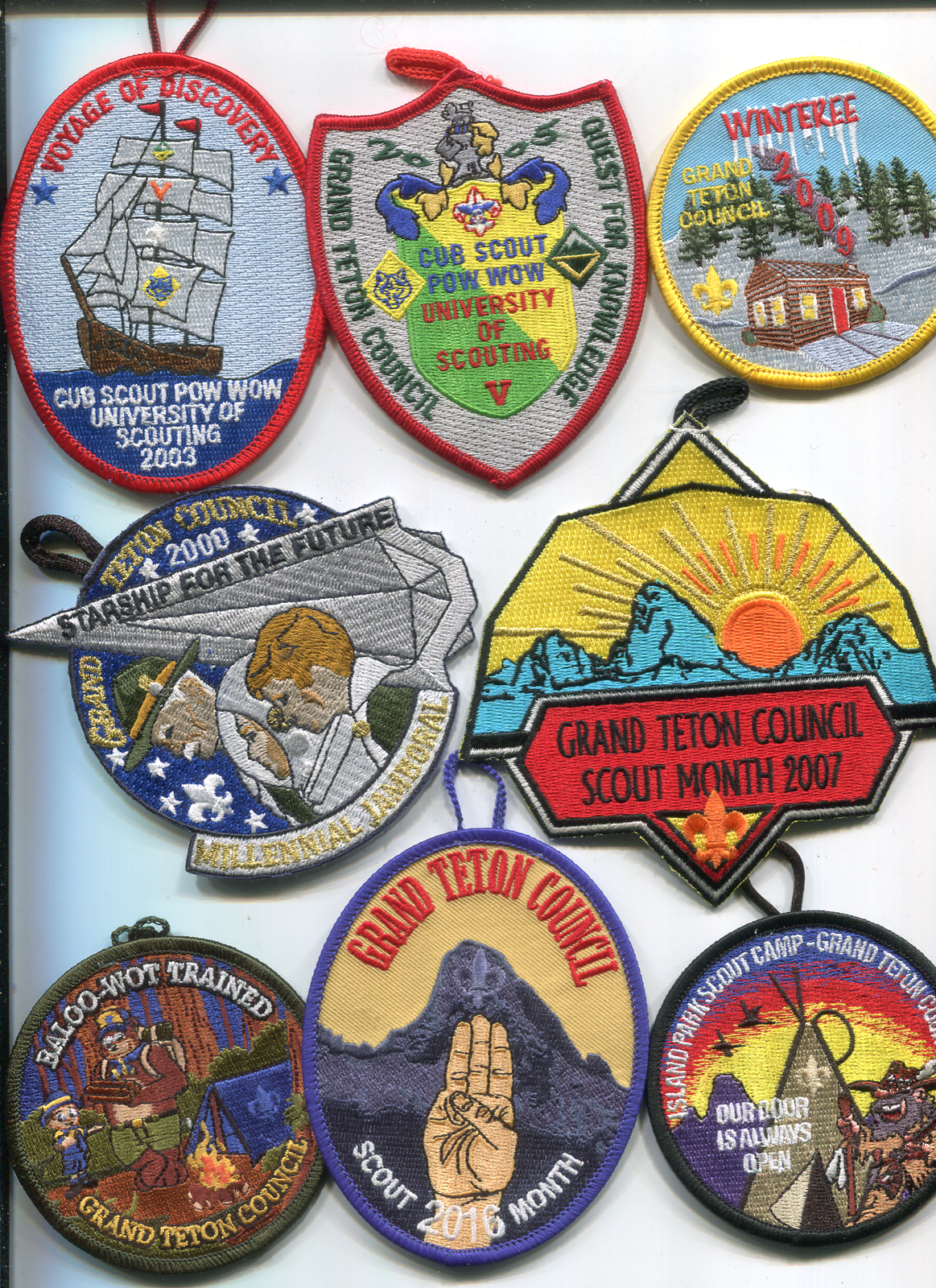 ACTIVITY PATCHES FROM GRAND TETON COUNCIL- LOT OF 8 PATCHES- LOT # 3 | eBay