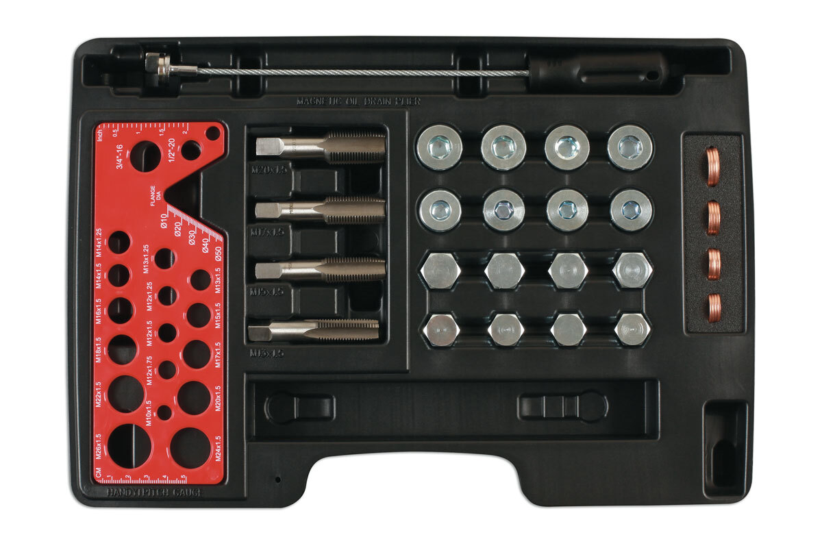 Laser Tools Oil Drain Repair Kit 38pc 7663 | eBay