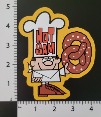 Hot Sam Pretzels 5" Reproduction Novelty Sticker 2 Pack / Pretzel ...