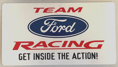 VINTAGE TEAM FORD RACING Get Inside The Action: Bumper Sticker / Decal ...