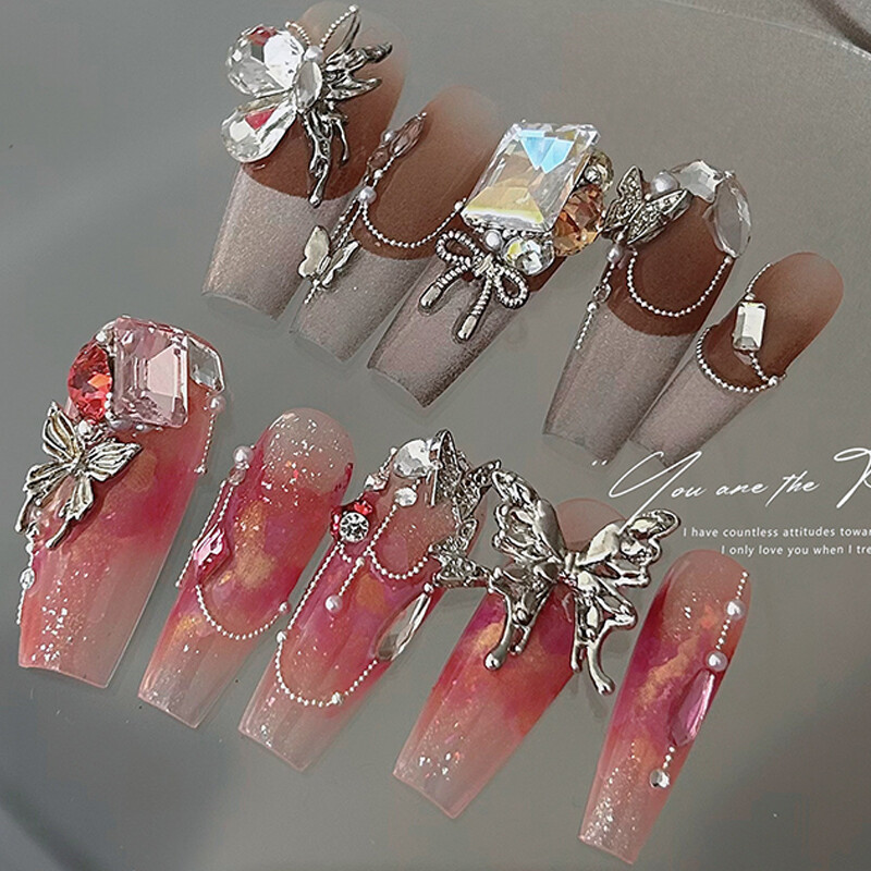 Alloy Bow Nail Art Rhinestone Decoration Fingernail Makeup Shiny ...