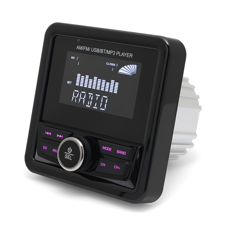 Marine Digital Media Receiver Bluetooth Waterproof LCD Display Boat ...