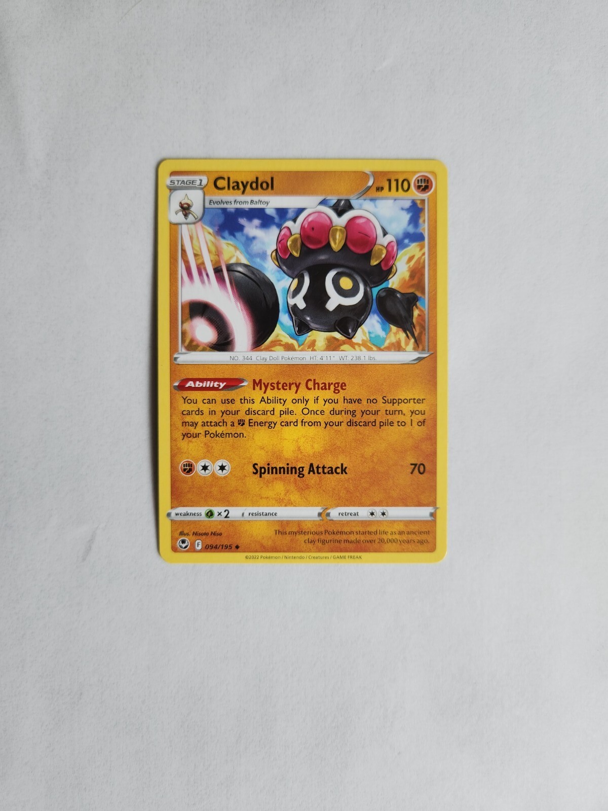 Pokémon TCG Claydol Silver Tempest 094/195 Regular Uncommon for sale ...