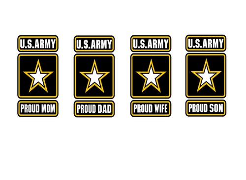 U.S Army Strong Proud Vinyl Decal Sticker Military Car Dad Mom Son Wife ...