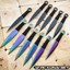 12 PC Black Rainbow Tactical Ninja Throwing Blade Knife Kunai Ninjutsu ...