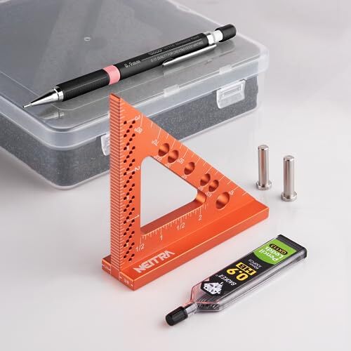 Small Square Ruler With Fixed Angle Pin Accurate Compact Aluminum Alloy ...