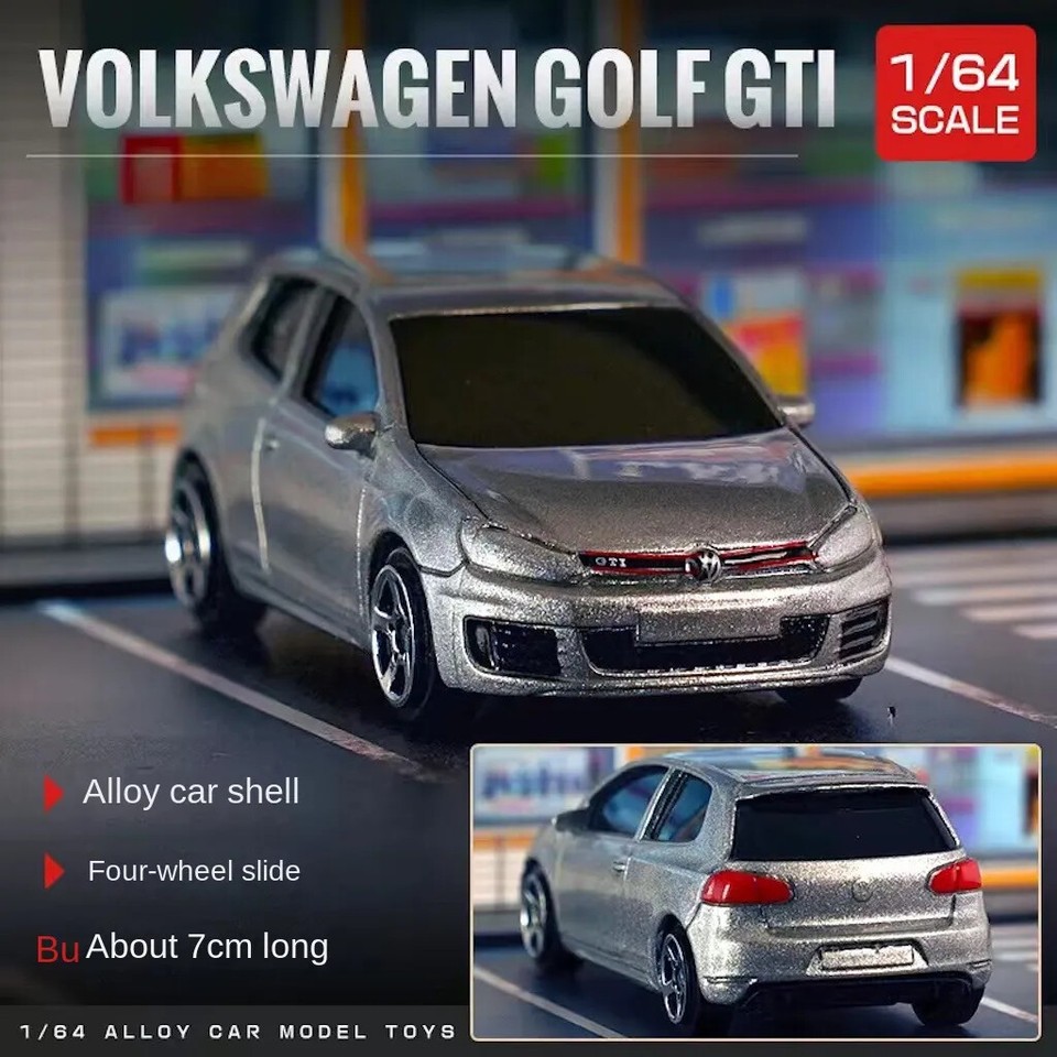 MKD 1:64 Silver Golf GTI Racing Sports Model Toy Diecast Metal Alloy ...