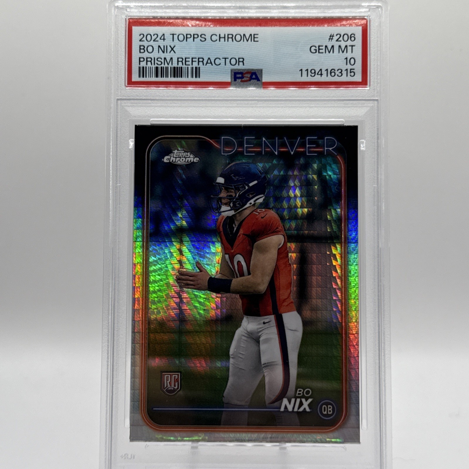 2024 Topps Chrome - Rookies Bo Nix #206 Prism Refractor (RC) for sale ...
