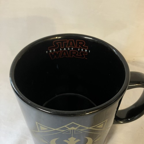 Star Wars The Last Jedi Coffee Mug Cup 20oz Black Gold Rebel First ...